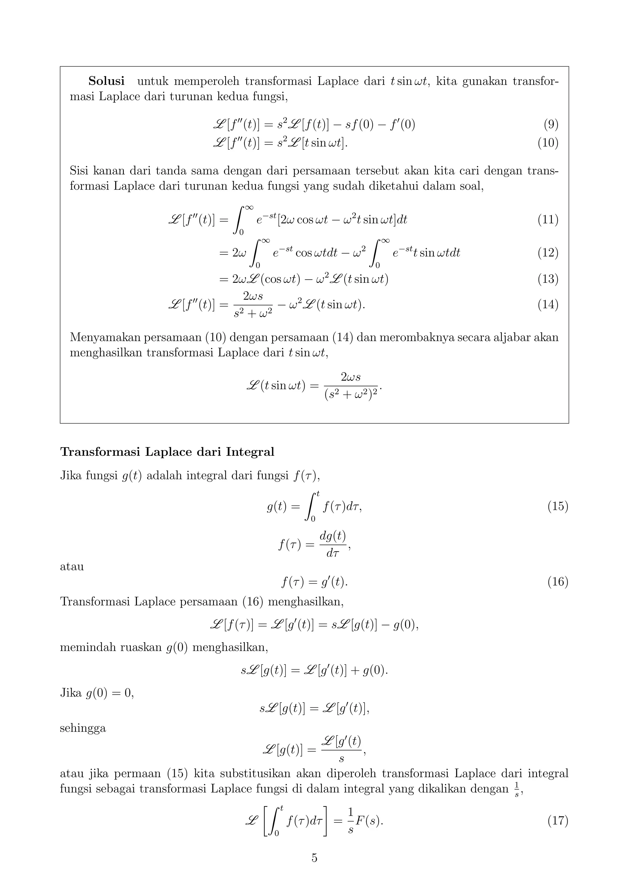Transformasi laplace | PDF