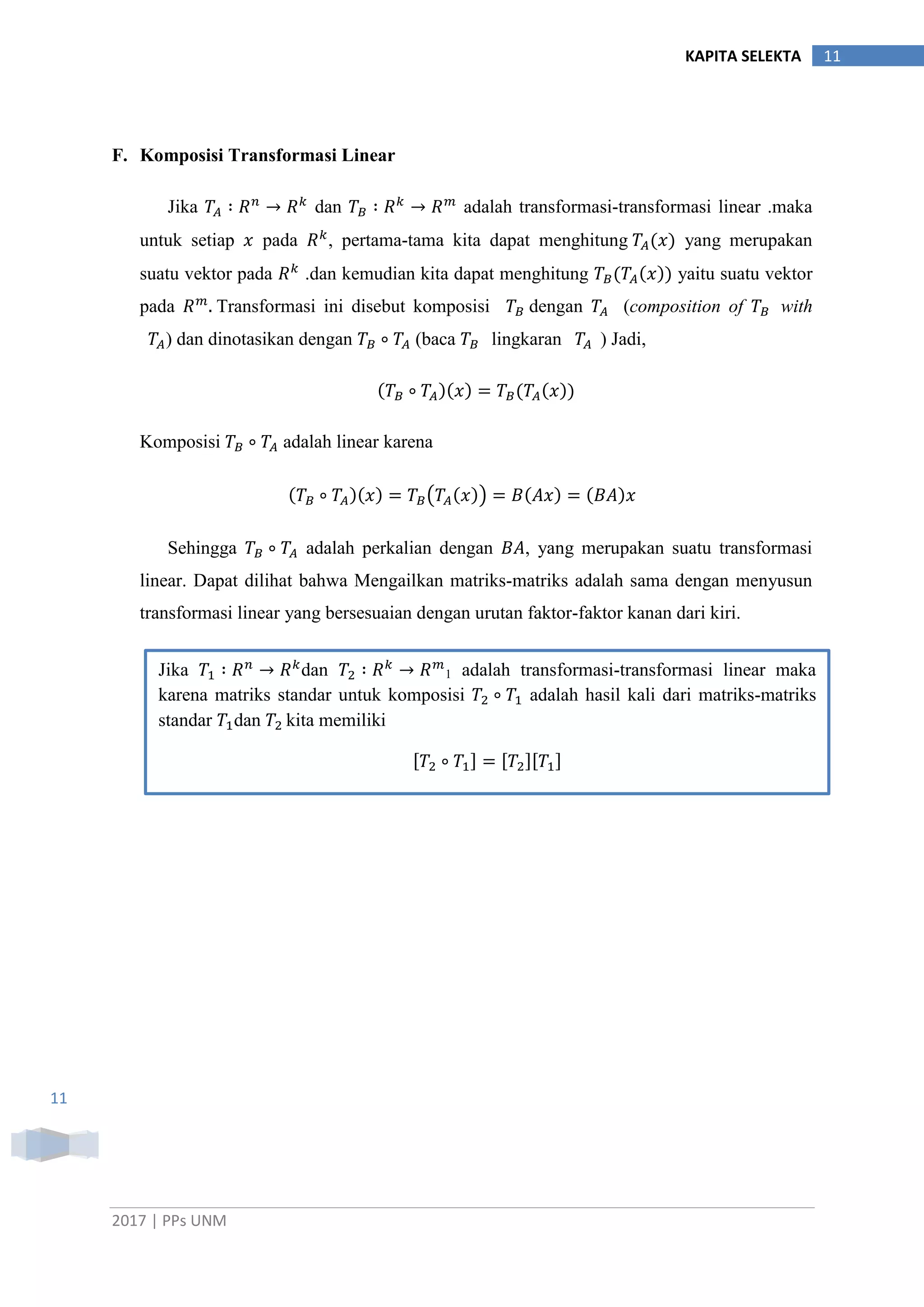 Transformasi linear | PDF