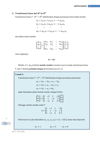 Transformasi linear | PDF