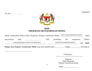 Transformasi minda (kissm) | PDF
