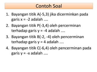 Transformasi Geometri Kelas 11 Kurikulum Merdeka | PDF
