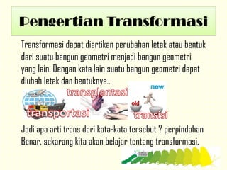 Transformasi Geometri Kelas 11 Kurikulum Merdeka | PDF