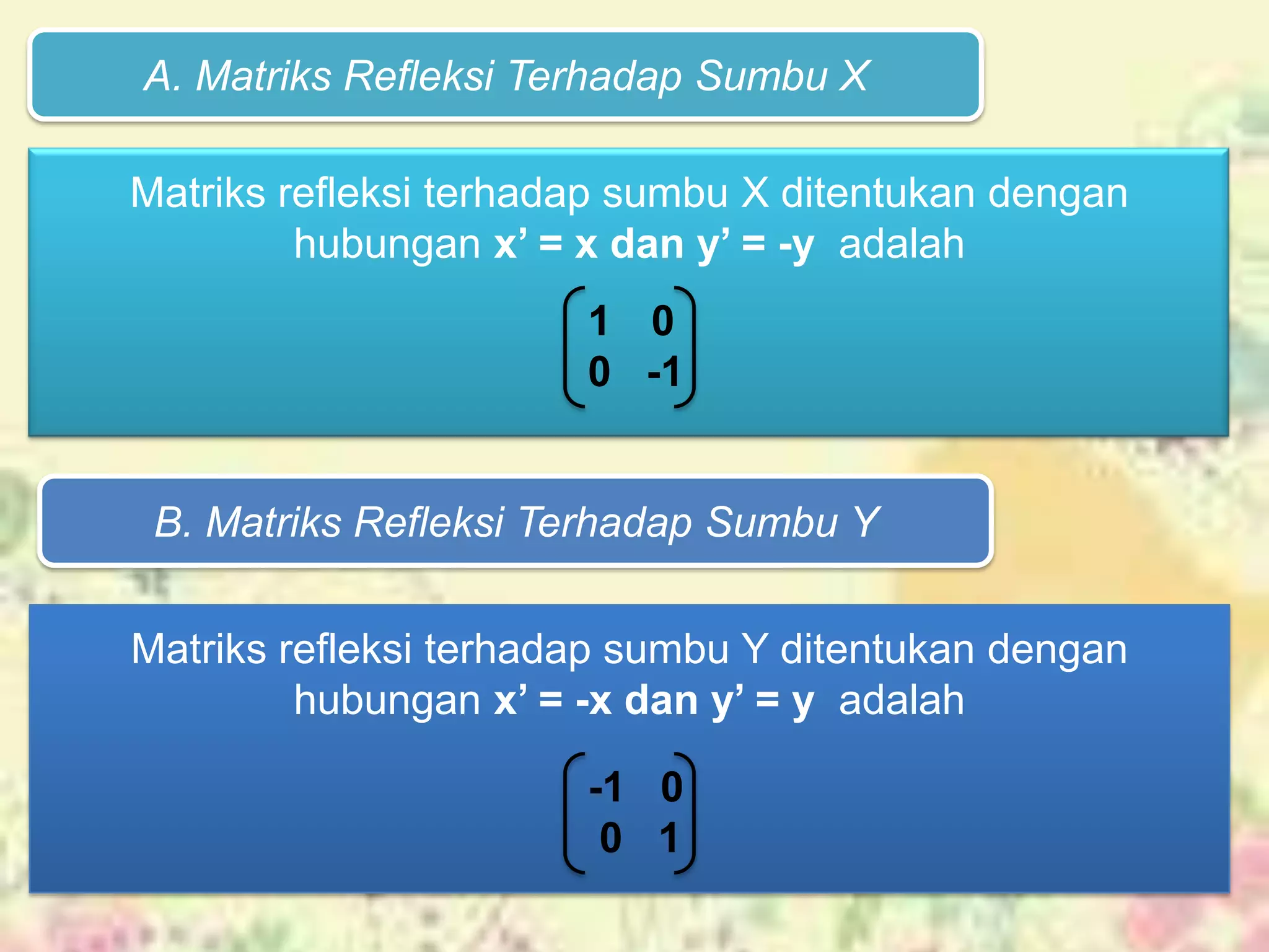 Transformasi refleksi | PPTX