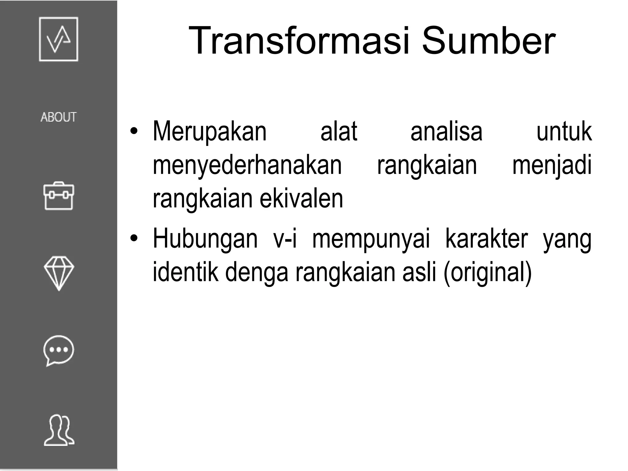 Transformasi sumber (tegangan dan arus) | PPTX