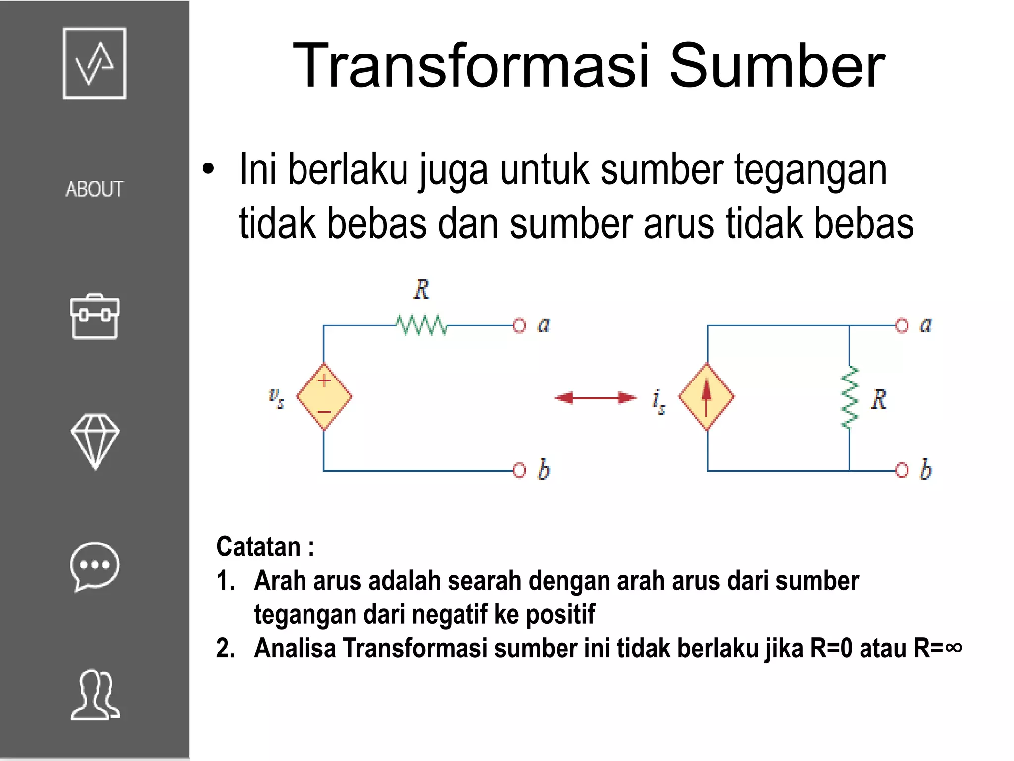 Transformasi sumber (tegangan dan arus) | PPTX