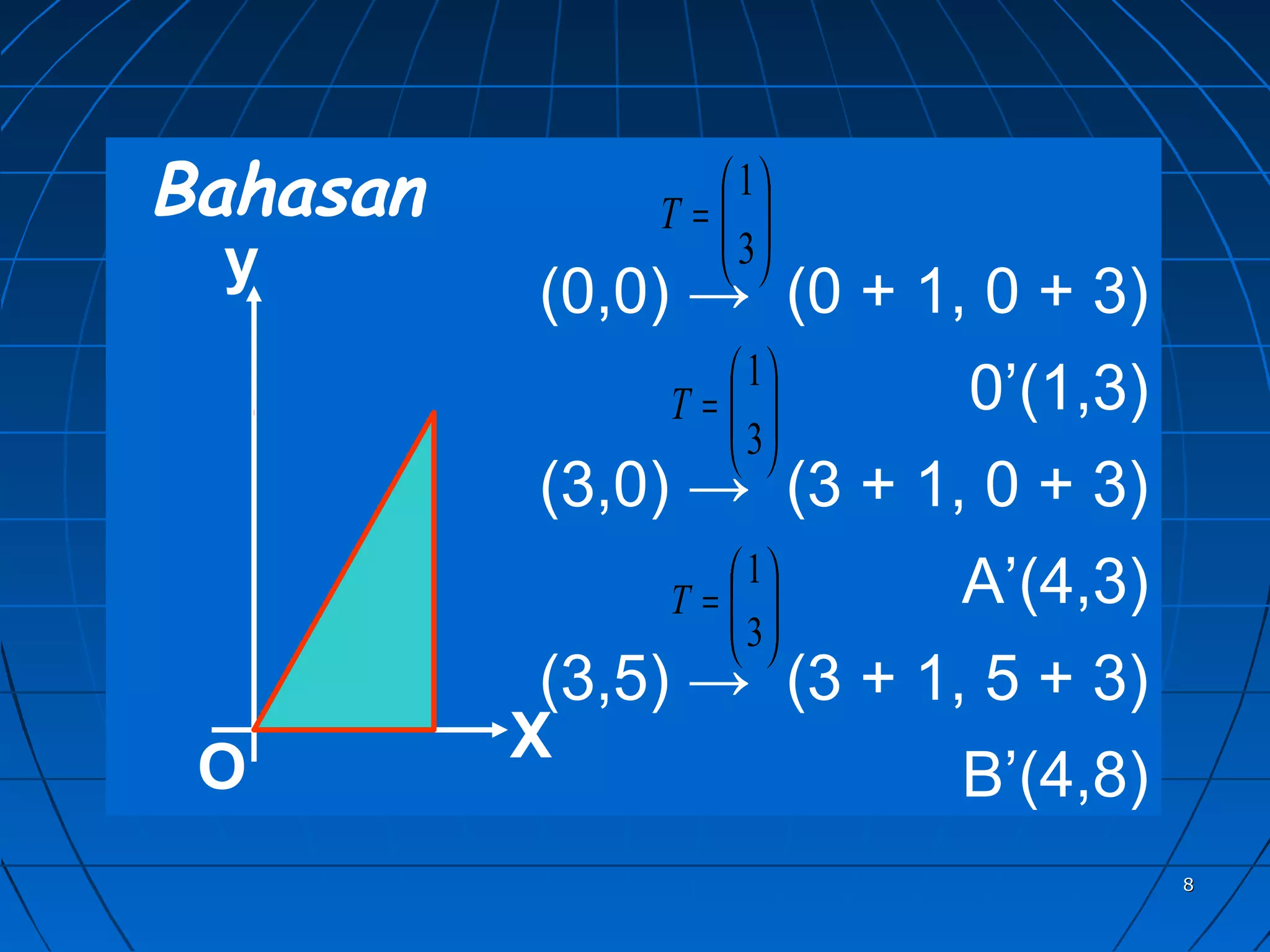 Transformasi(translasi rotasi-dilatasi) | PPT