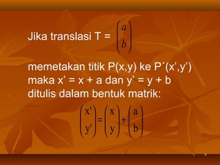 Transformasi(translasi rotasi-dilatasi) | PPT