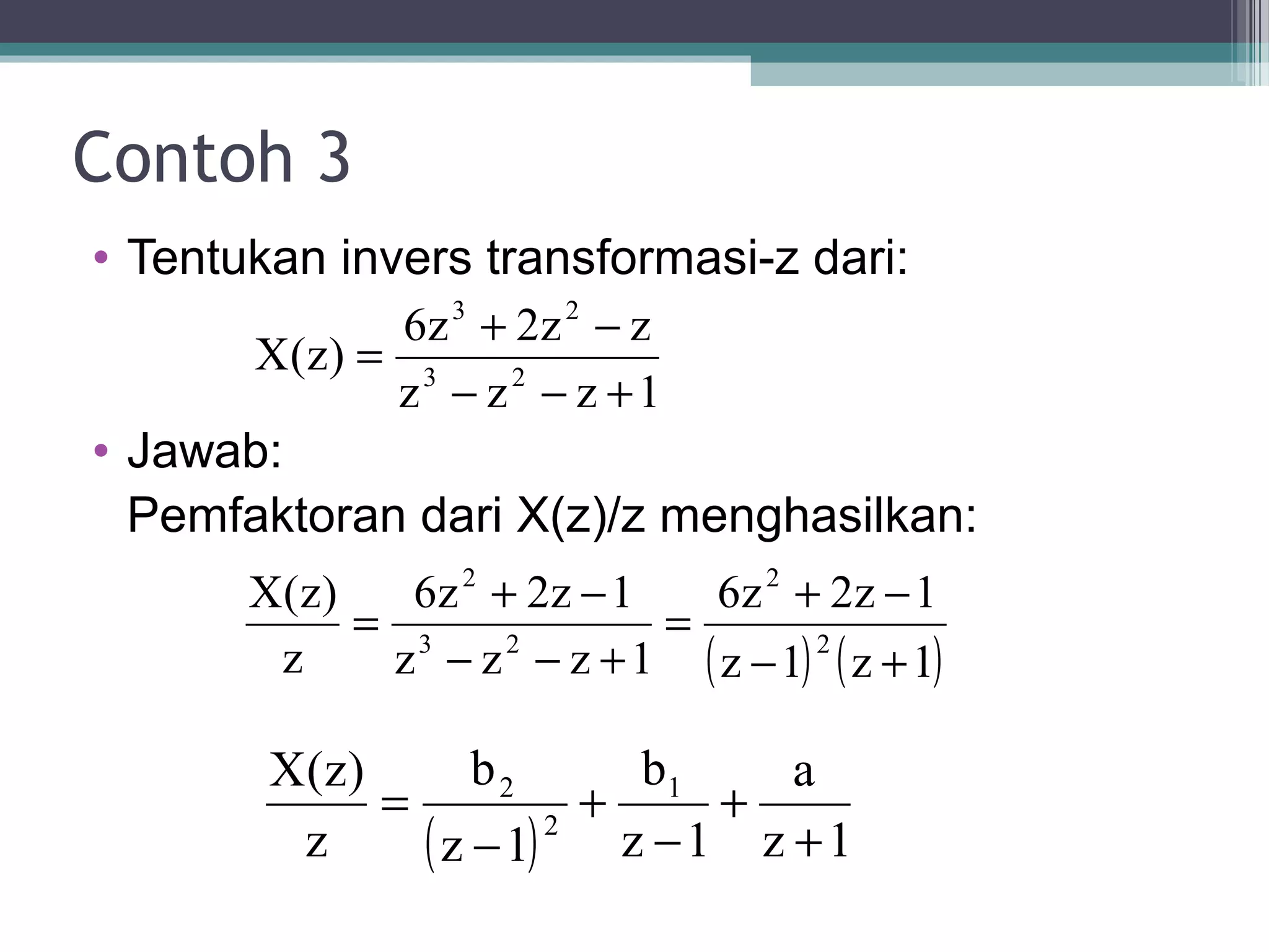 Transformasi z | PPT