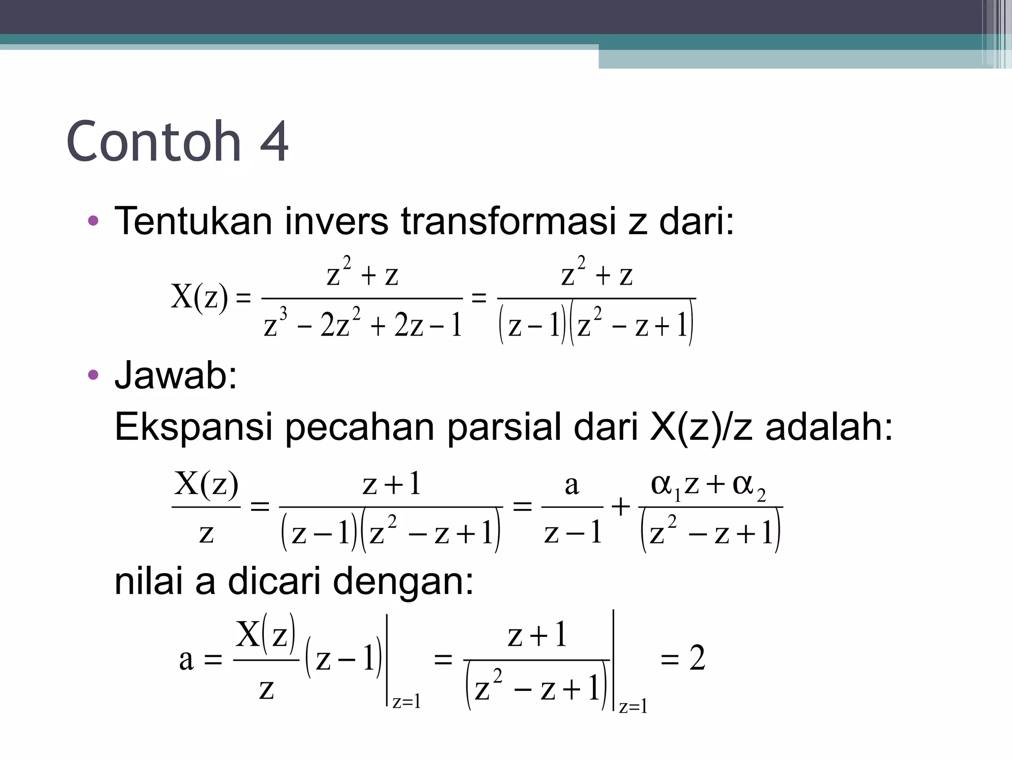 Transformasi z | PPT