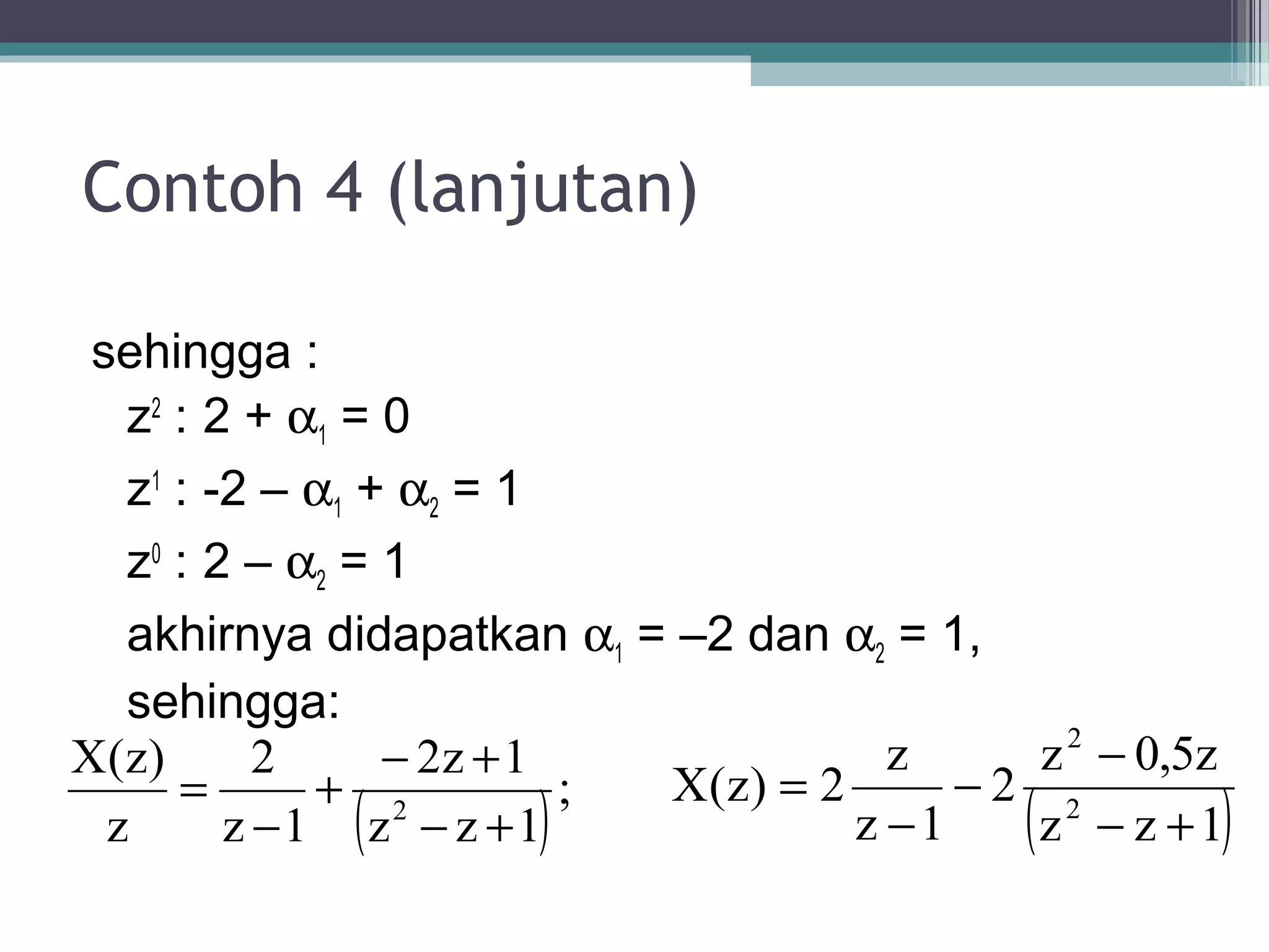Transformasi z | PPT