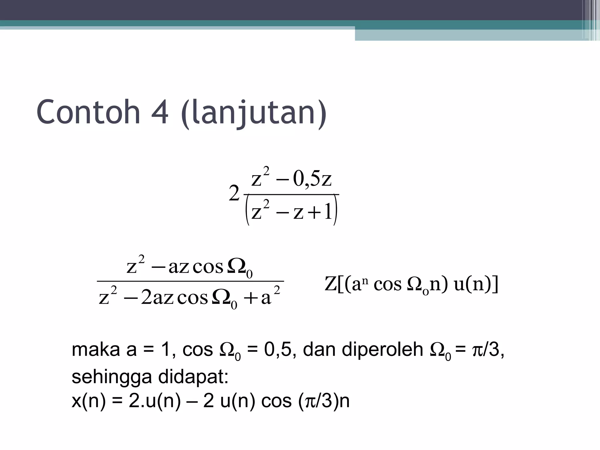 Transformasi z | PPT