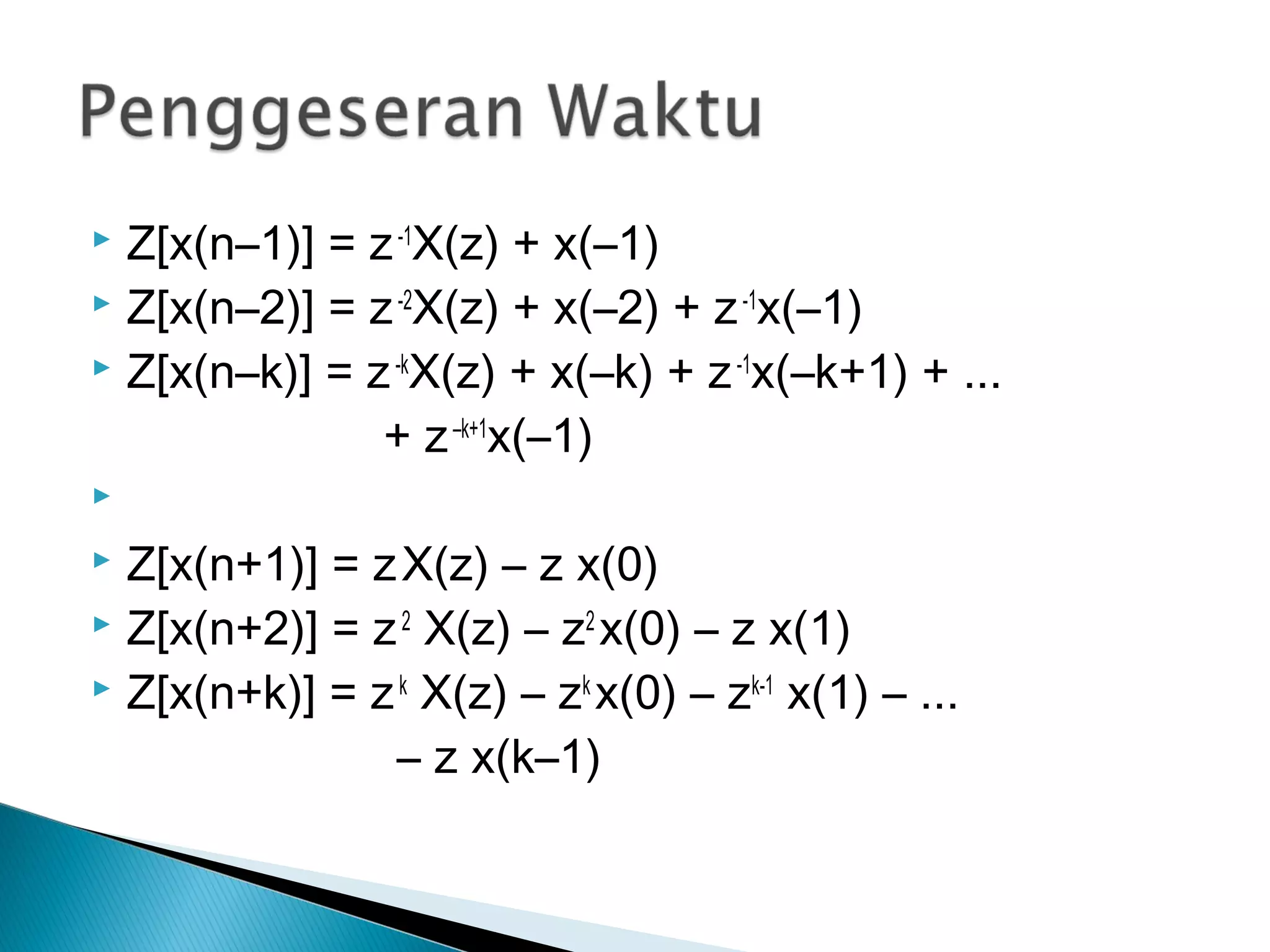 Transformasi z | PPT