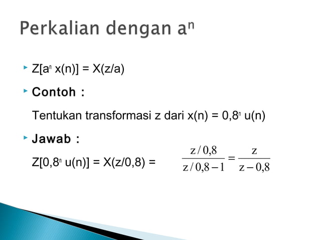 Transformasi z | PPT