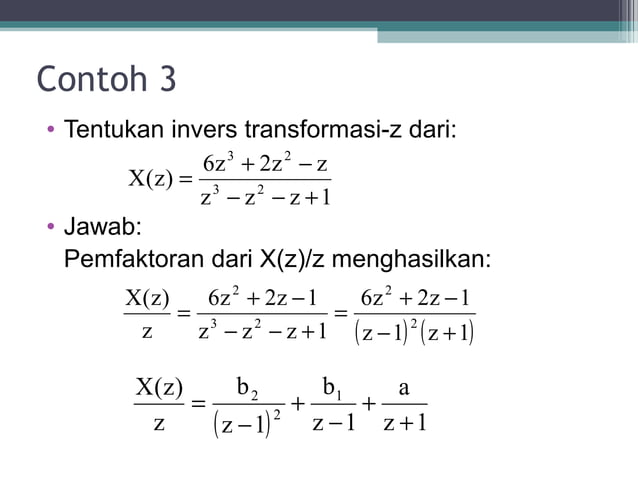 Transformasi z | PPT