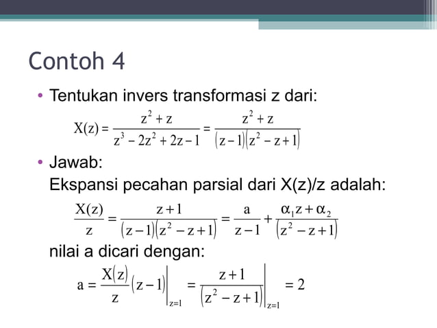 Transformasi z | PPT