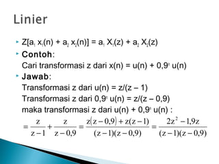Transformasi z | PPT