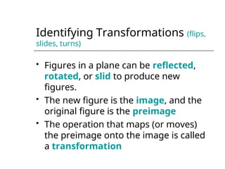 transformation Exploring Rigid Motion in a plane | PPT