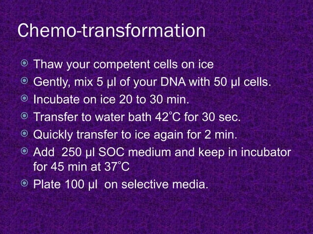 Transformation in molecular biology .ppt