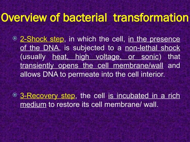 Transformation in molecular biology .ppt