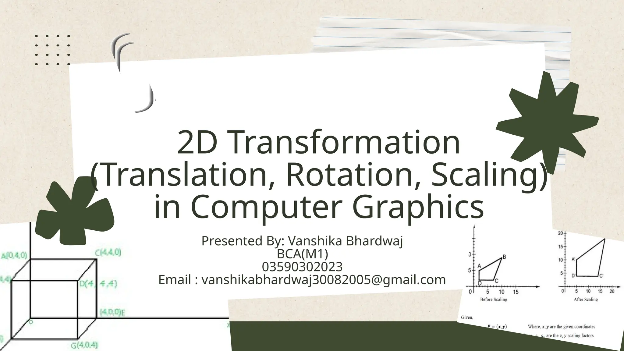 2D Transformation (Translation, Rotation, Scaling) in Computer Graphics ...