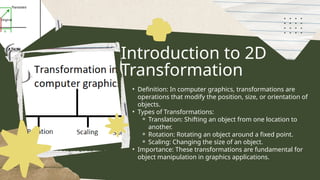2D Transformation (Translation, Rotation, Scaling) in Computer Graphics ...
