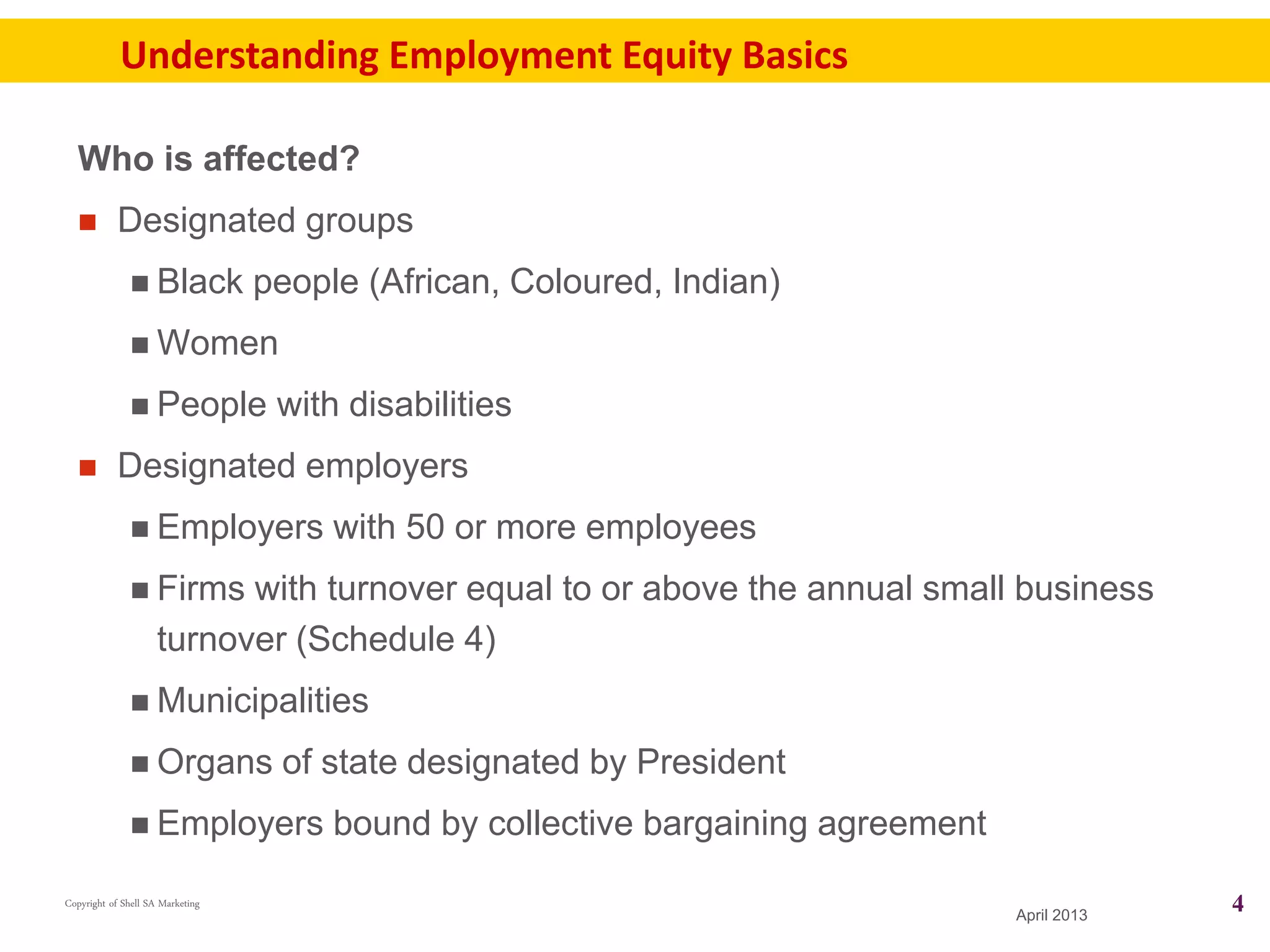 Transformation-employment equity by Bonang Mohale | PDF | Human ...