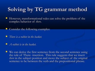 Transformational generative grammar | PPT