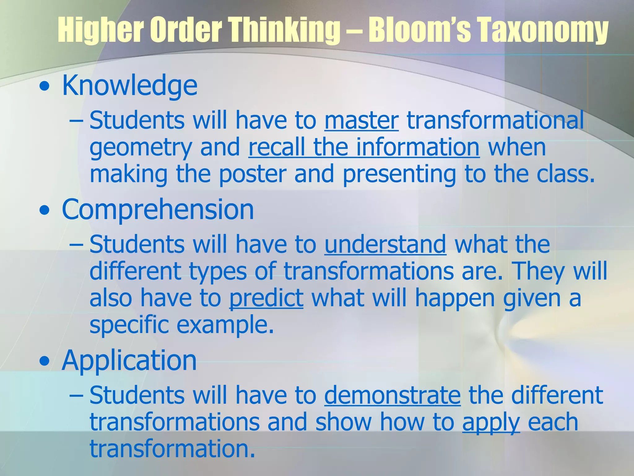 Transformational Geometry Lesson Plan | PPT