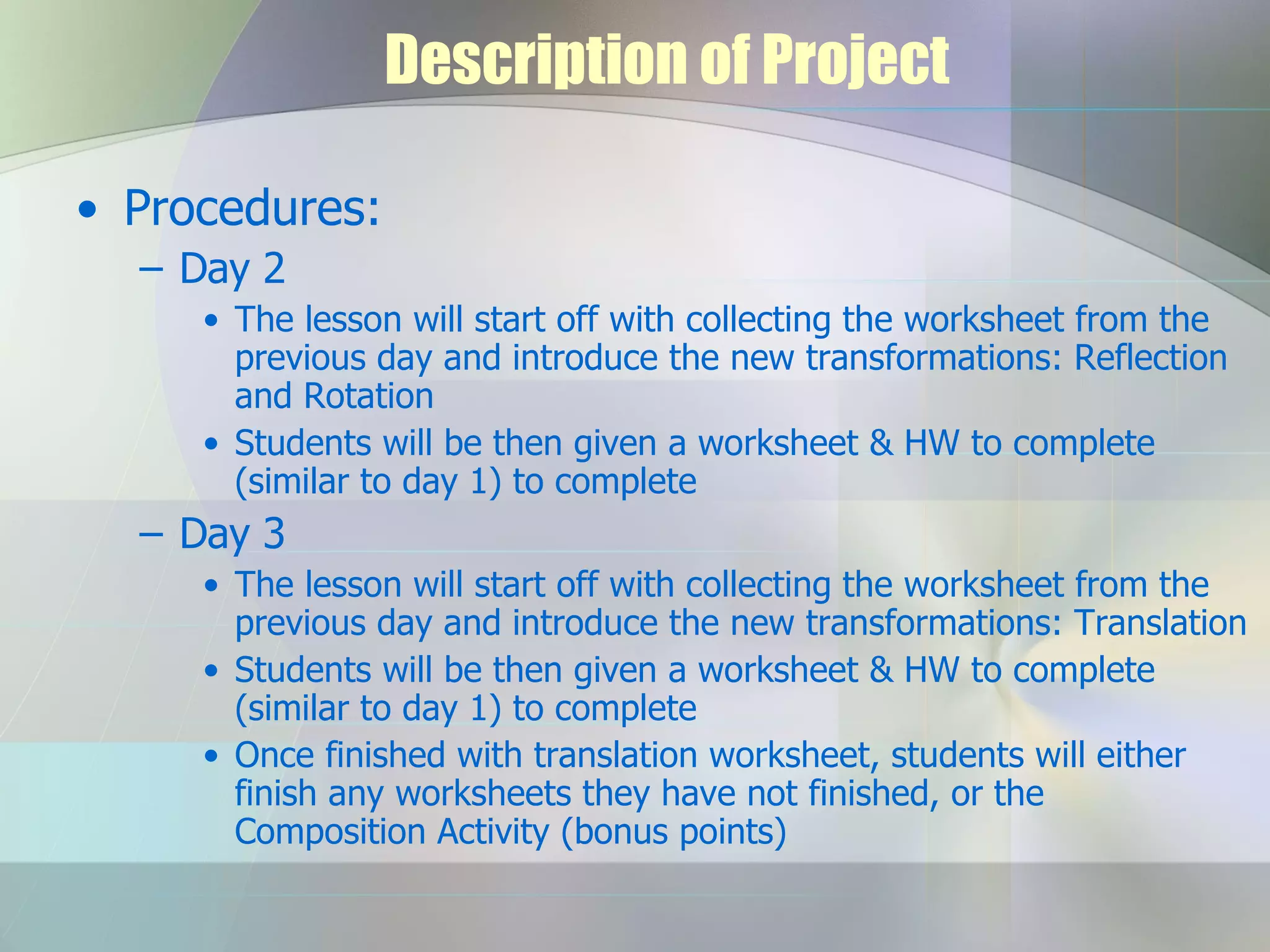 Transformational Geometry Lesson Plan | PPT