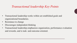 Transformational and transactional leadership | PPTX | Executive ...