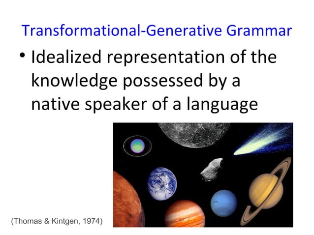 Transformational generative grammar | PPT
