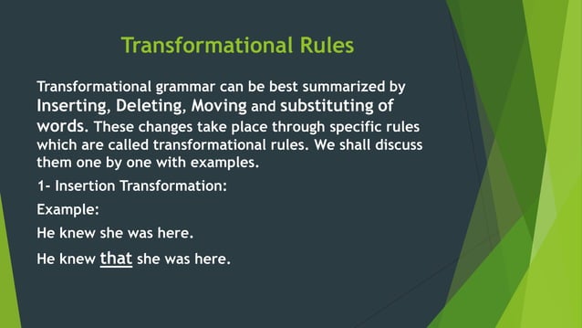 Transformational generative grammar | PPTX
