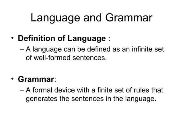 Transformational grammar | PPT