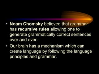 Transformational Grammar by: Noam Chomsky | PPTX