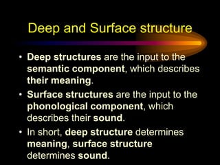 Transformational Grammar by: Noam Chomsky | PPTX