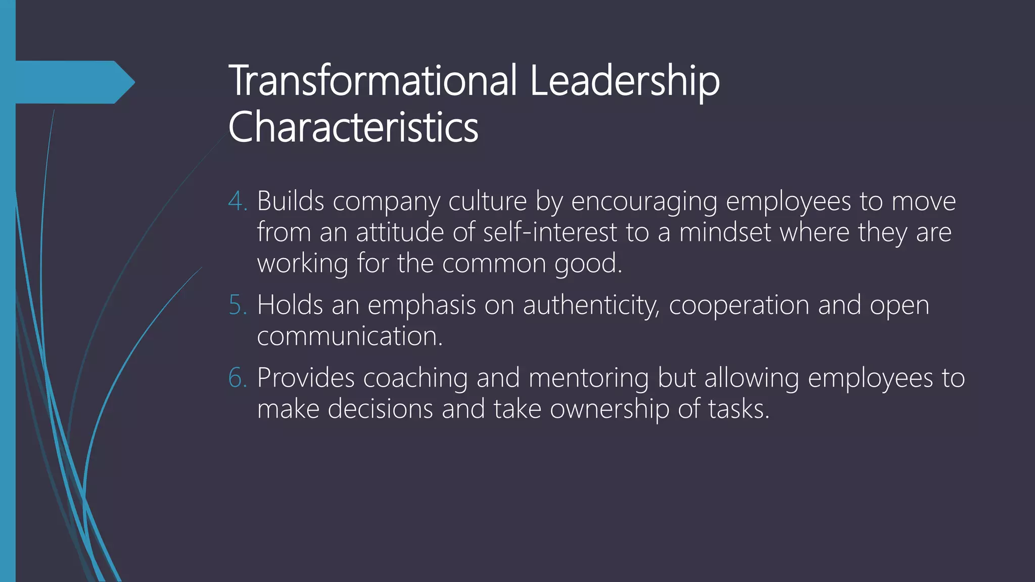 Transformational leadership, its components and advantages and ...