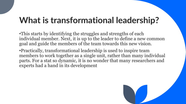 Transformational Leadership | PDF | Executive Leadership & Management ...