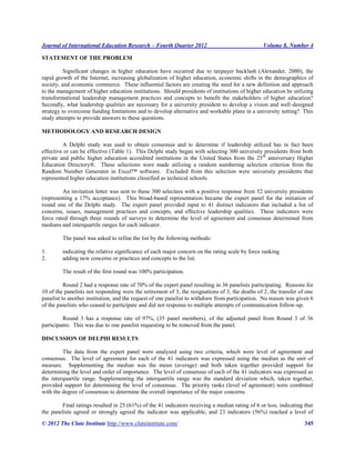 Transformational leadership characteristics necessary for today’s ...