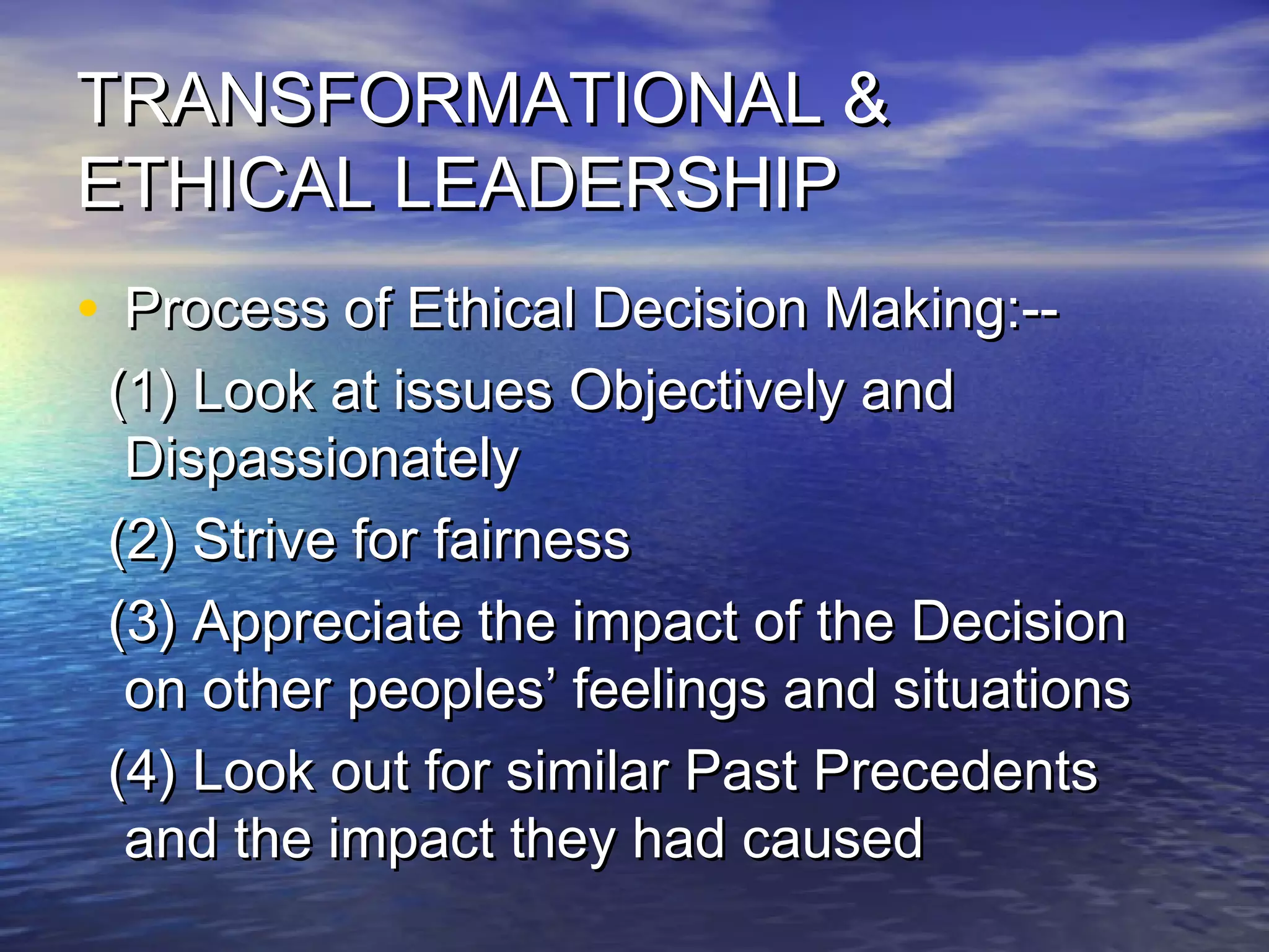 Transformational leadership II | PPT