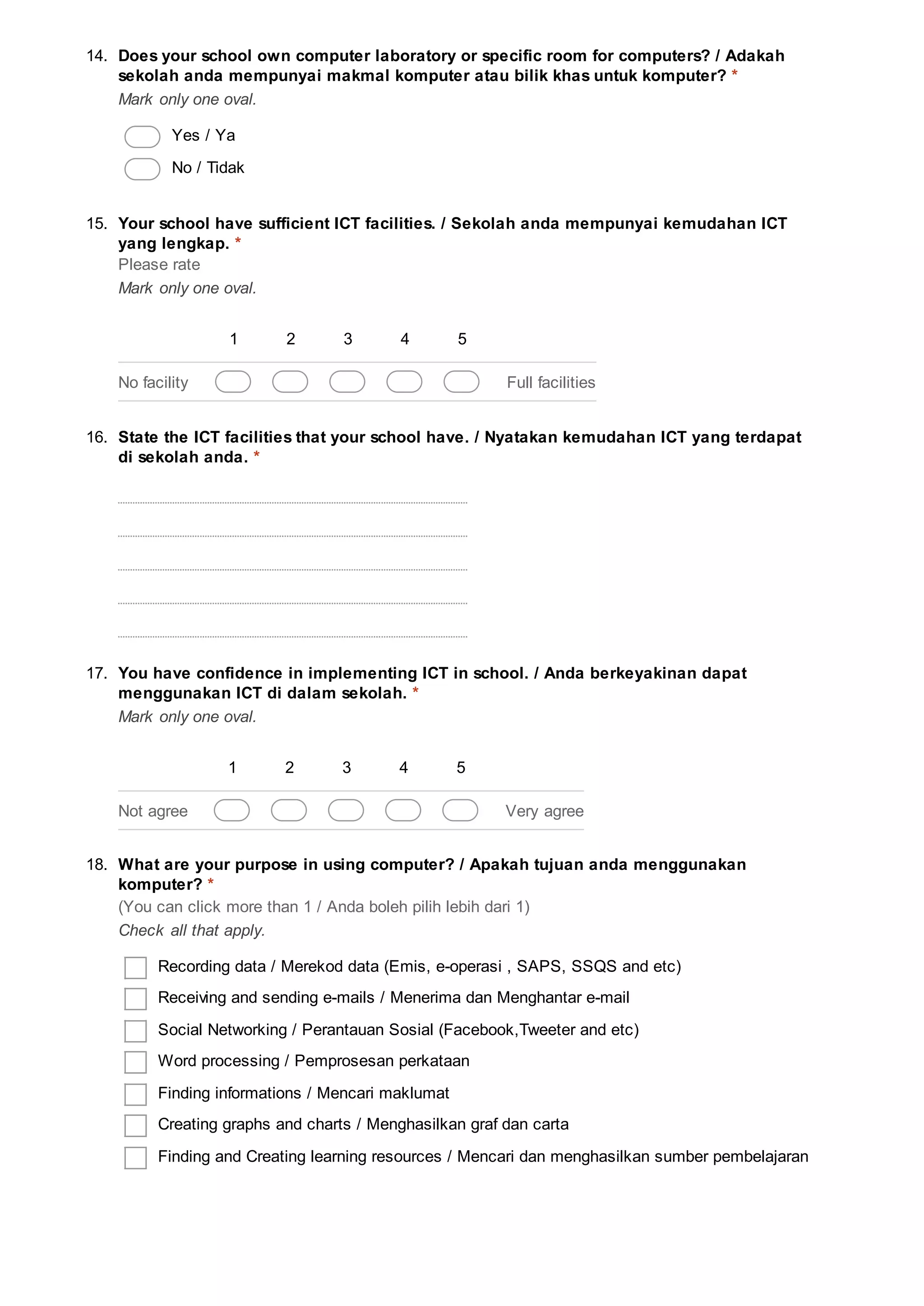 my questionnaire | PDF