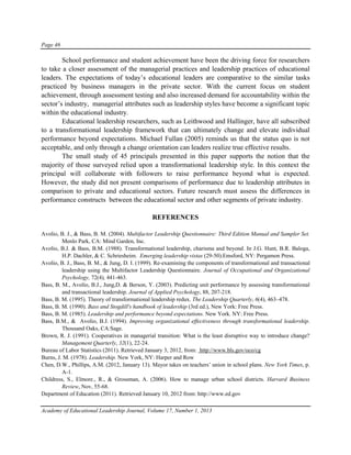 Transformational leadership style | PDF