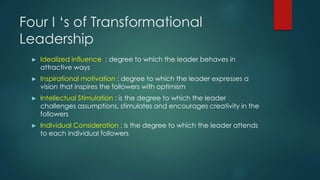 Transformational Leadership Theory & Social Learning Approach | PPTX