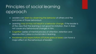 Transformational Leadership Theory & Social Learning Approach | PPTX