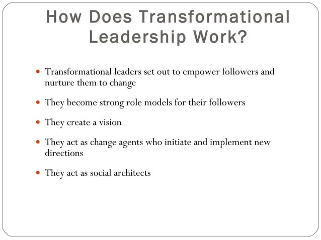 Transformational leadership theory latst | PPT