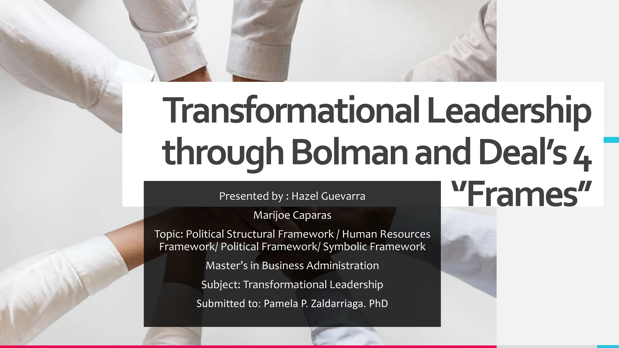 Transformational Leadership through Bolman and Deal’s 4 ‘ Structural ...
