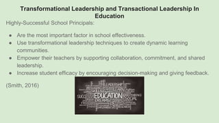 Transformational Leadership vs. Transactional Leadership | PPTX