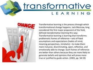 Transformative Learning | PPTX