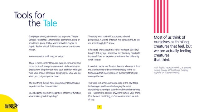 Transformational storytelling | PPTX | Business | Business and Finance