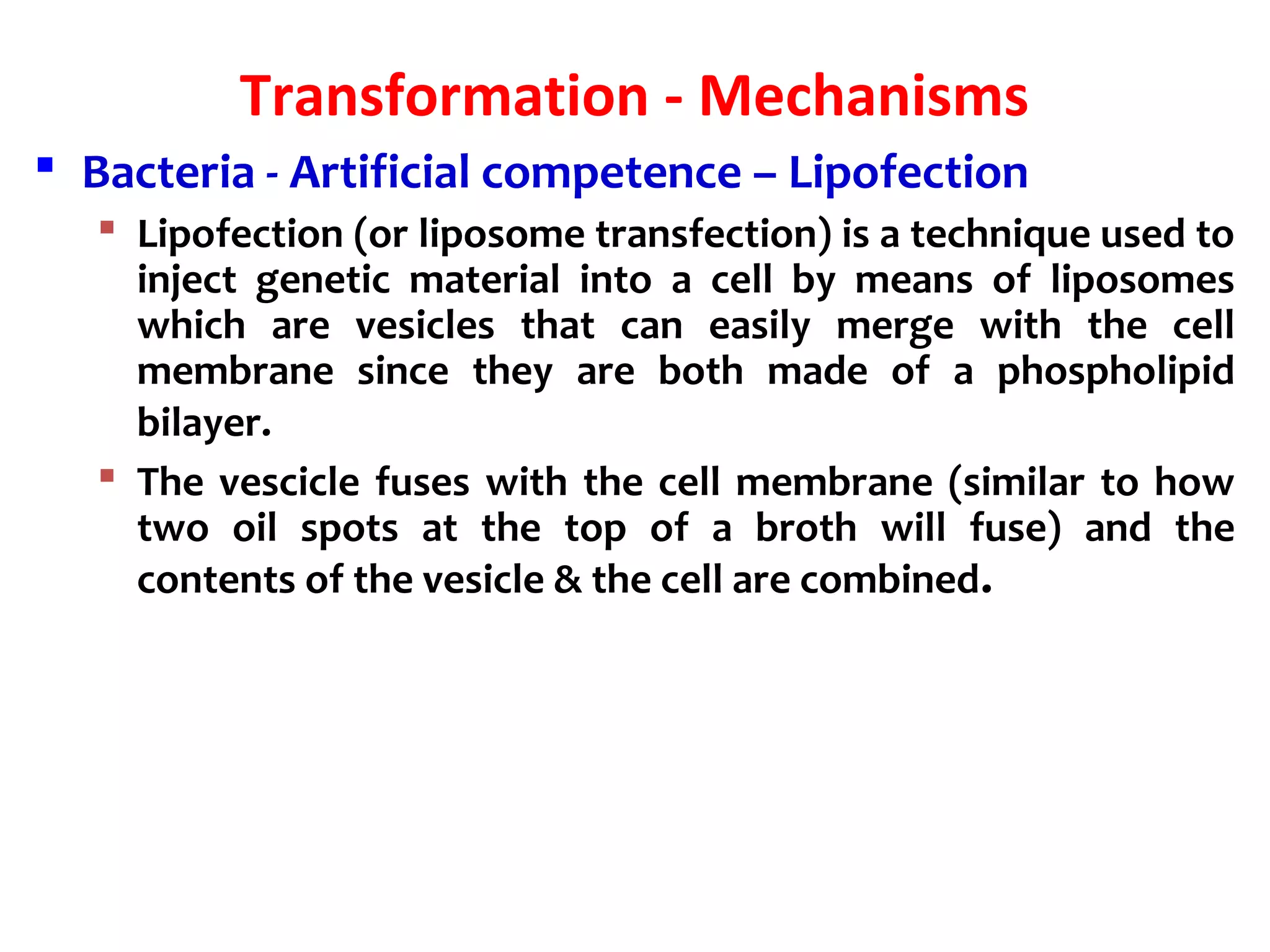 Transformation and transfection | PPT