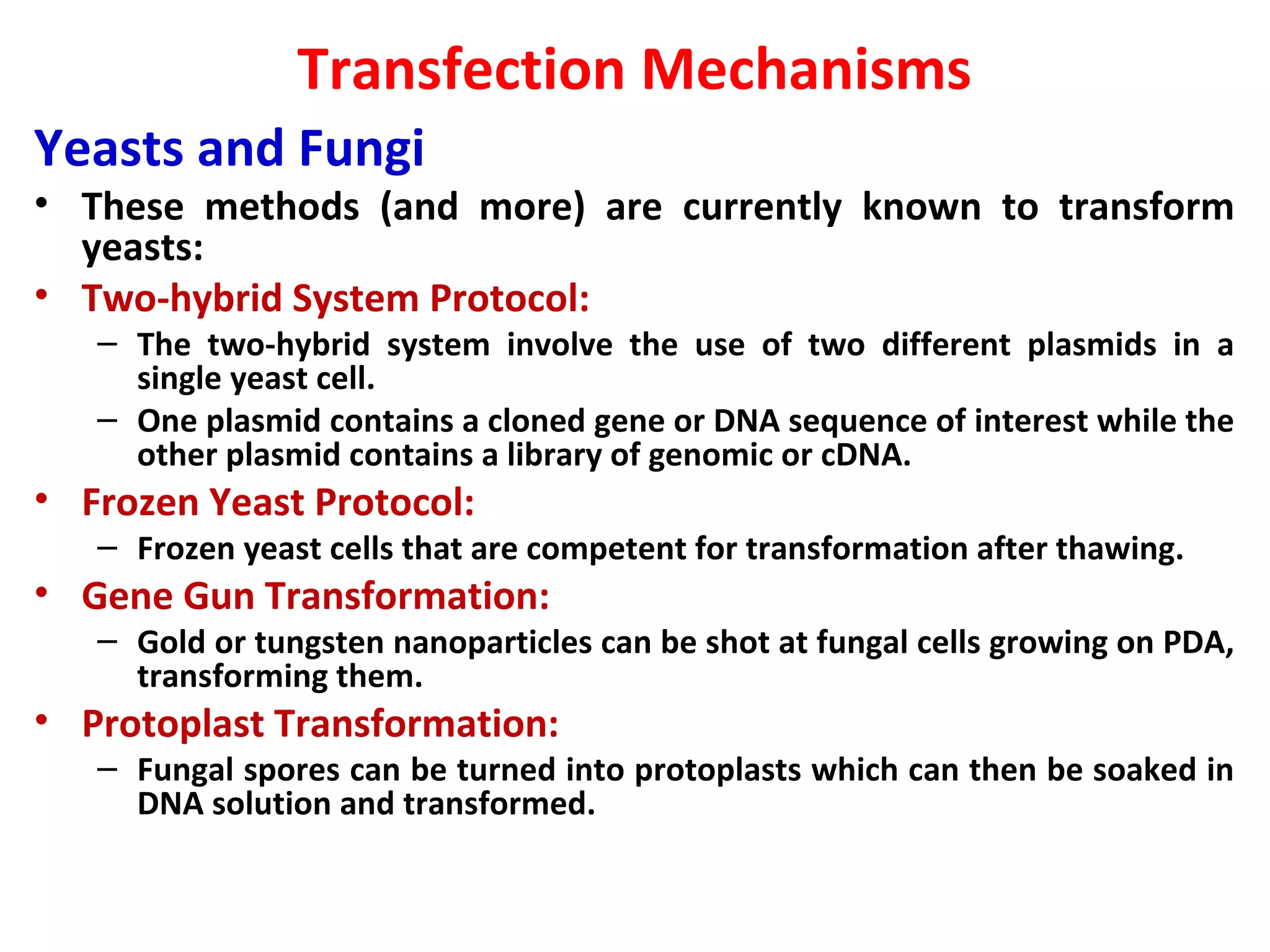 Transformation and transfection | PPT | Biological Sciences | Science
